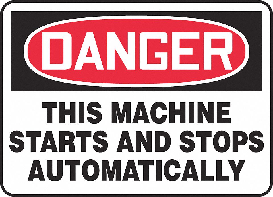 ACCUFORM SIGNS SAFETY SIGN MACHINE STARTS PLAST - Danger Signs ...
