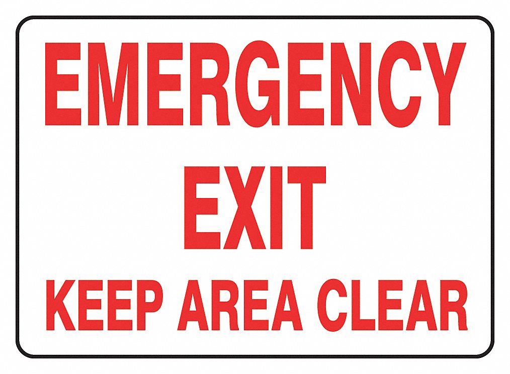 ACCUFORM SIGNS SAFETY SIGN EMERGENCY EXIT VINYL - Exit and Entry Signs ...