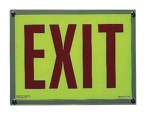 ACCUFORM SIGNS SAFETY SIGN EXIT GLOW VINYL - 12872 - ACFMEXTGL06GF ...