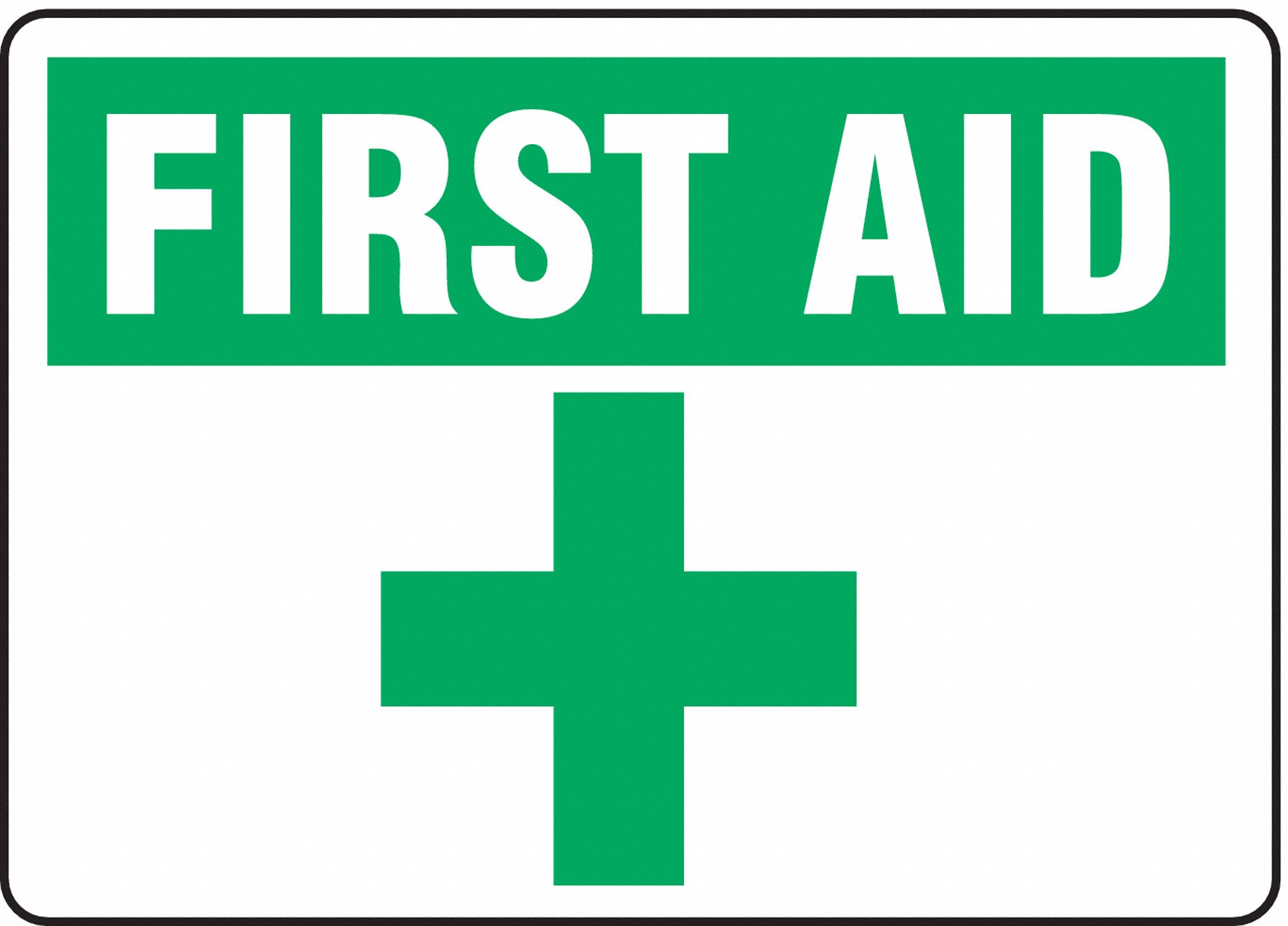 ACCUFORM SIGNS SAFETY SIGN FIRST AID PLASTIC - 24265 - ACFMFSD923VP ...