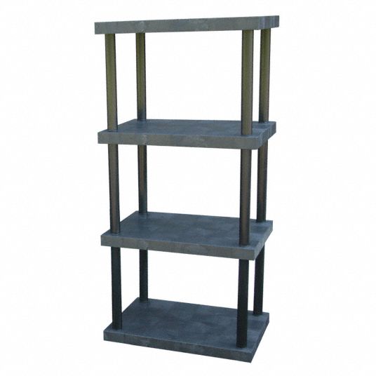 STRUCTURAL PLASTICS, 36 in x 24 in, 75 in Overall Ht, Plastic Shelving ...