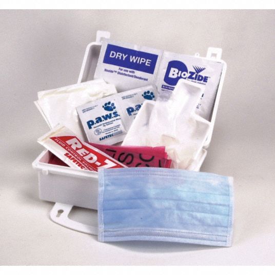 SAFETEC, Bloodborne Pathogen Bodily Fluid Clean-up Kit - 14U297|25005 ...