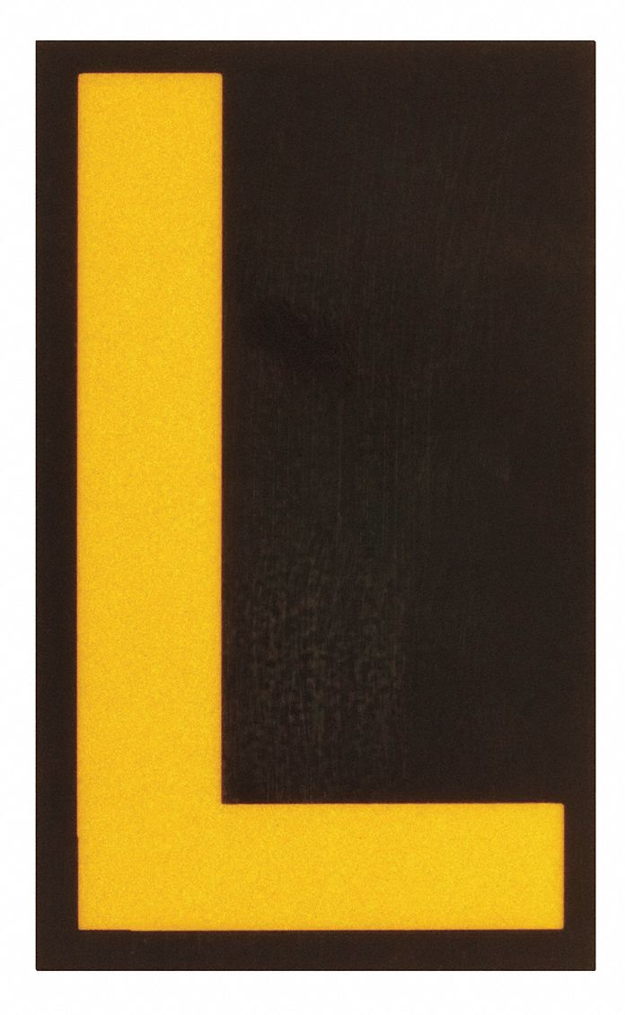 1 in Character Ht, Indoor/Outdoor, Letter Label - 14V827|5905-L - Grainger