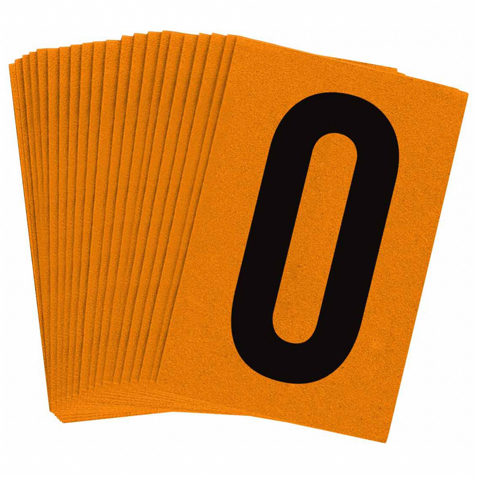 1 in Character Ht, Indoor/Outdoor, Number Label - 14V842|5910-0 - Grainger