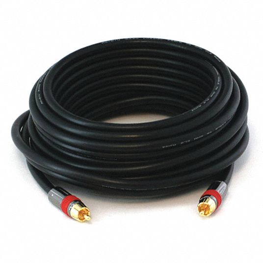 MONOPRICE, Black, 3976, Audio/Video Cable - 14X056|3976 - Grainger