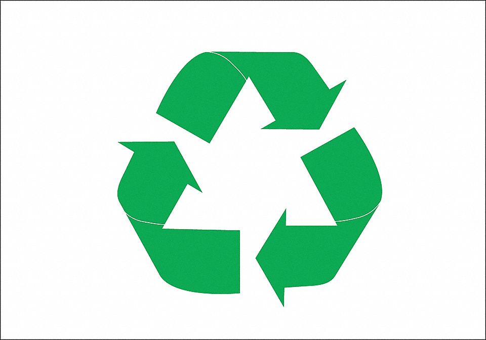 BRADY SIGN RECY/ENVIRO N/H 7X10 - Office and Facility Signs - BDY86023 ...