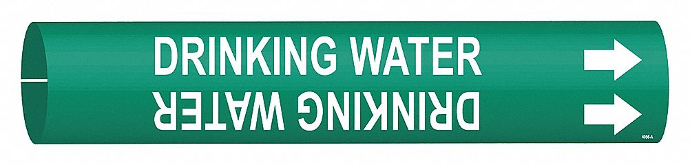 BRADY PIPEMARKER DRINKING WATER - Pipe Markers - BDY4056A | 4056-A ...
