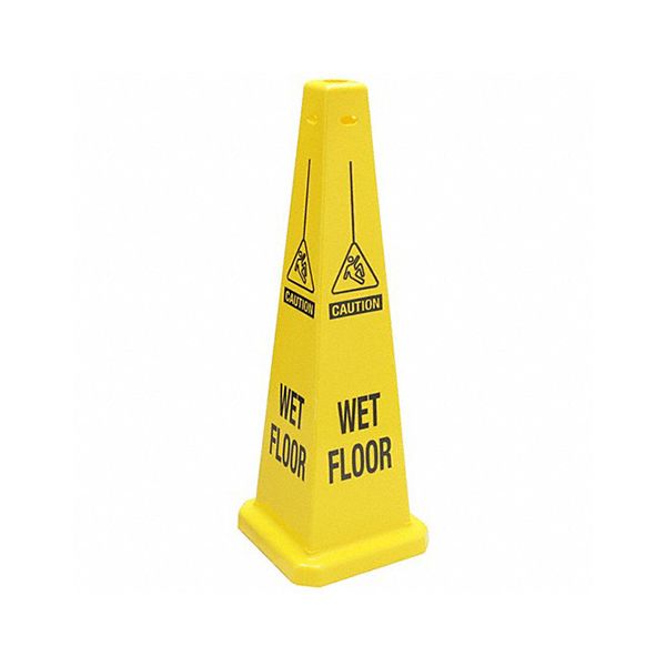 BRADY Safety Cone: Plastic, 35 in Nominal Sign Size, Not ...