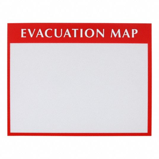 Adhesive Backing, Acrylic, Evacuation Map Holder - 14Z516|102849 - Grainger