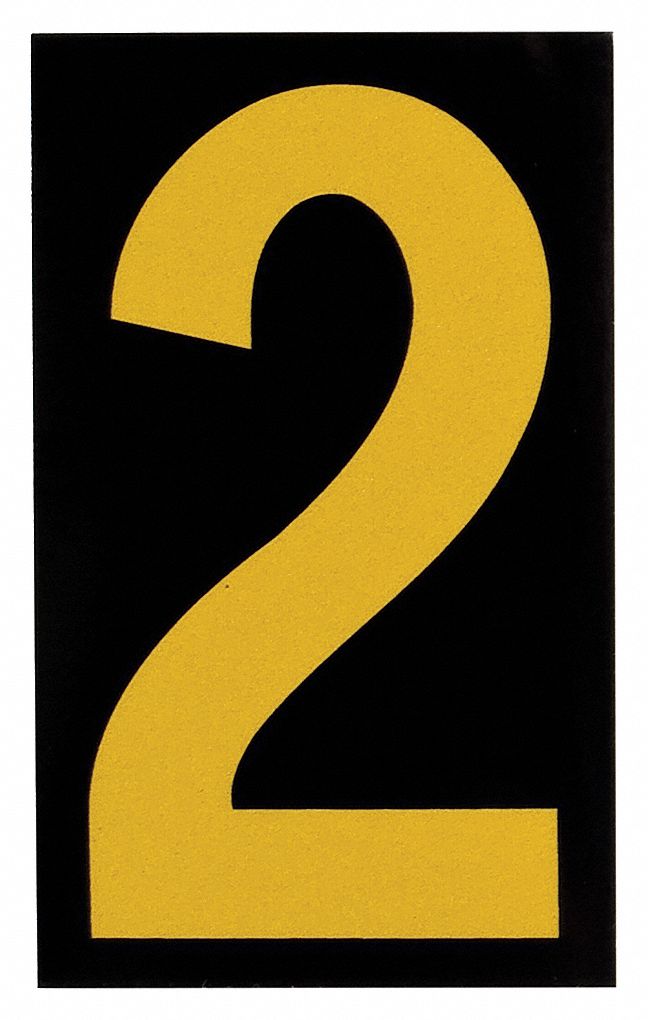 BRADY NUMBER/LETTER 5890-2 25PCS/PK - Letters and Numbers - BDY5890-2 ...