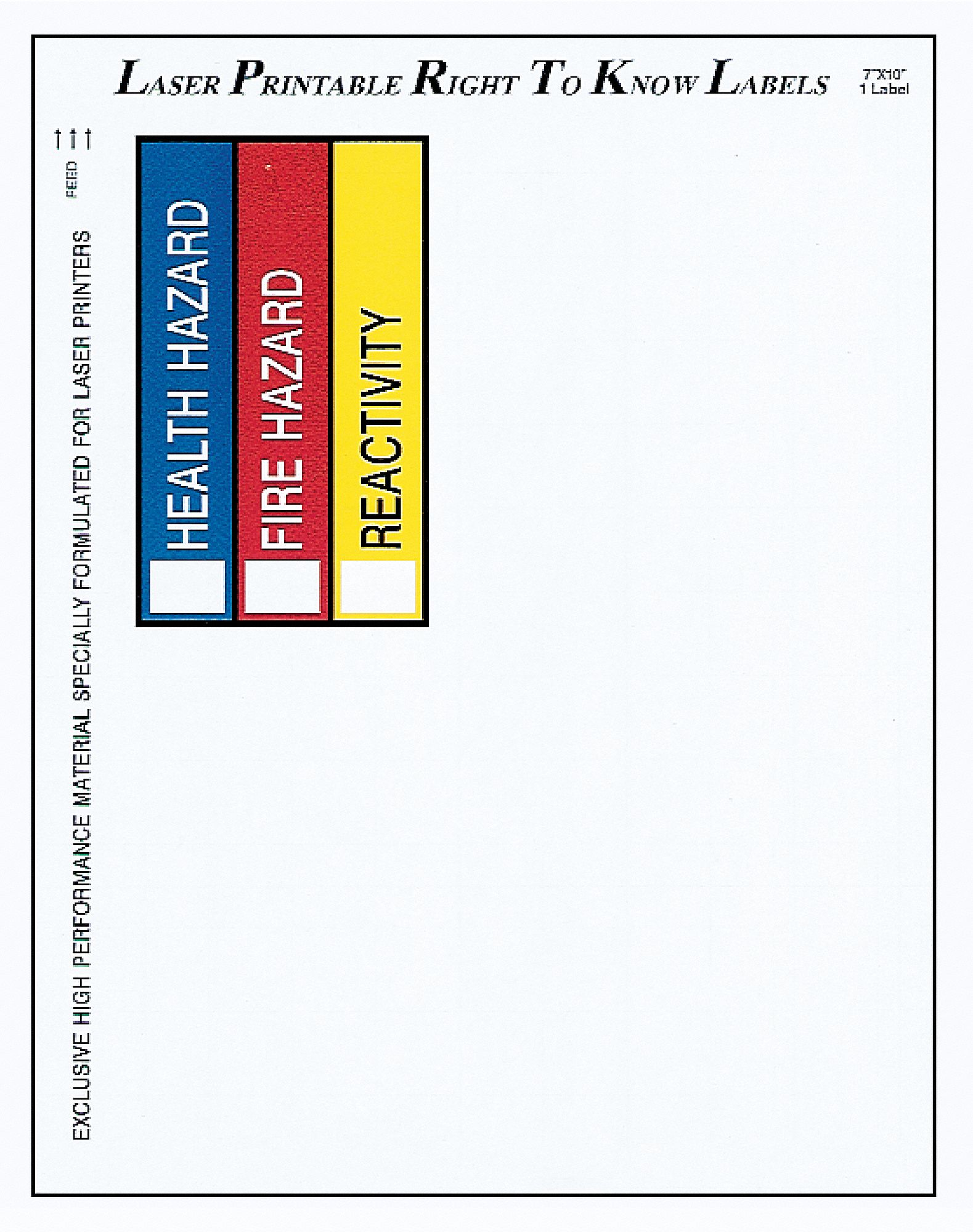 BRADY BLANKS BRADY COLOR BAR LABELS - Right-To-Understand Placards and ...