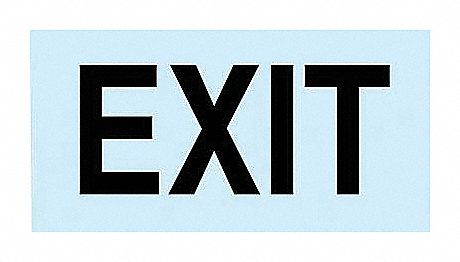 BRADY SIGN EGRESS MARKER 4 X 9 - Exit and Entry Signs - BDY73558 ...