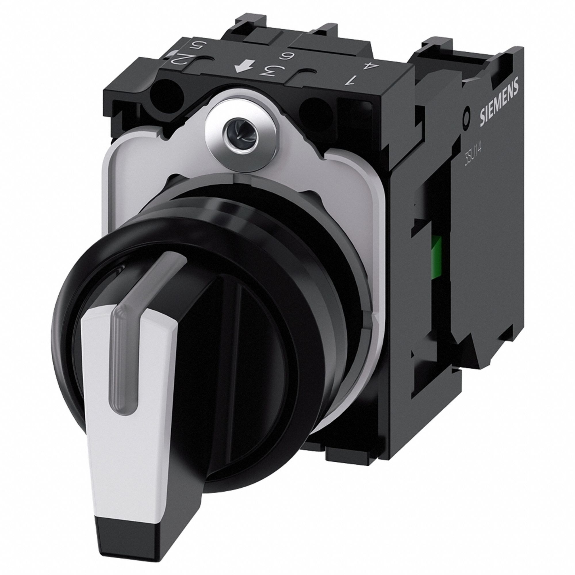 SIEMENS, 22 mm Panel Mounting Size, 3 Positions, Selector Switch ...