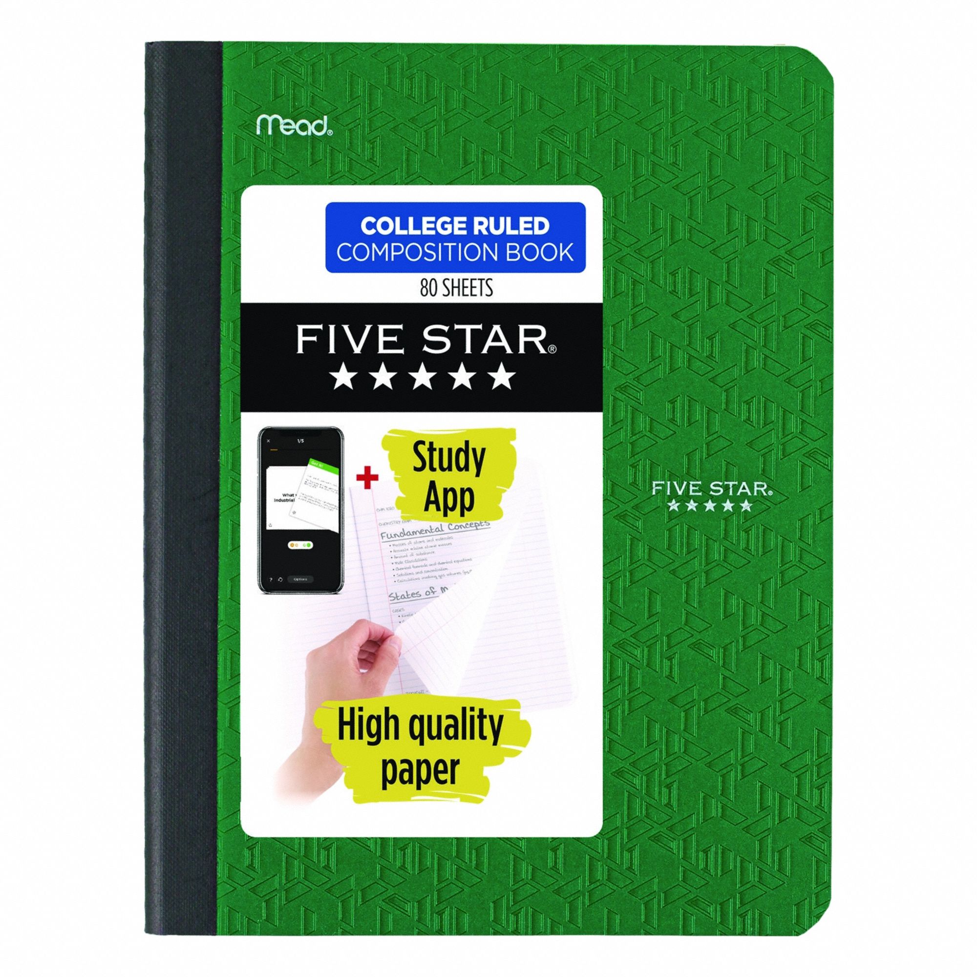 FIVE STAR, 9 in x 11 in Sheet Size, College, Composition Book - 826PM9 ...