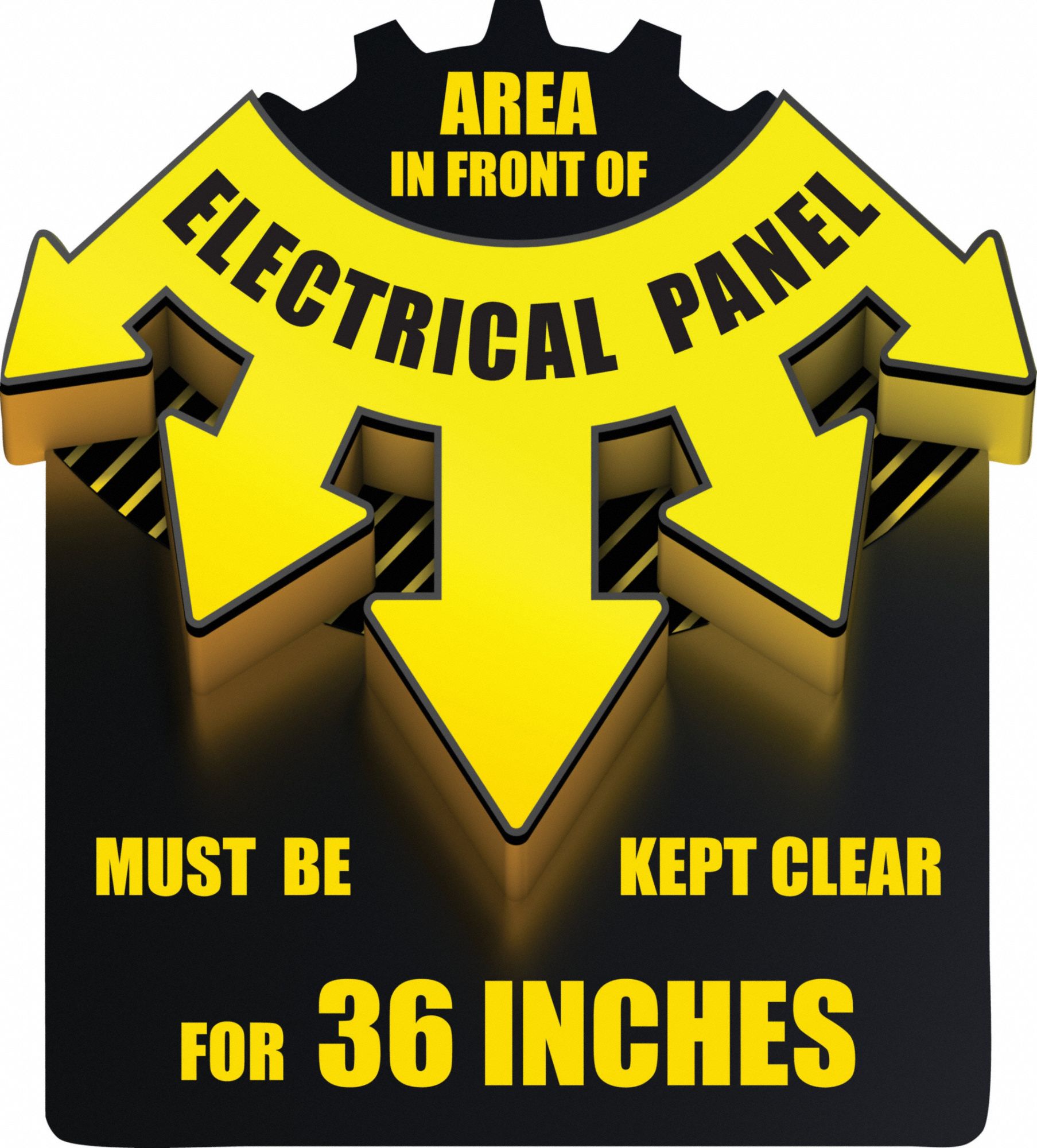 Floor Sign,3D,Electric Panel - Grainger