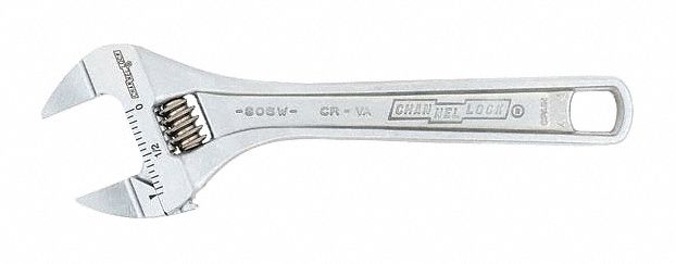 CHANNELLOCK, Wrench,Adjustable,Extra Slim Jaw,6" - 150F47|806SW - Grainger