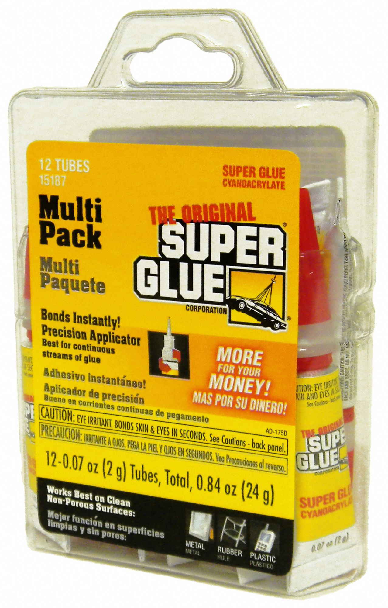 SUPER GLUE Instant Adhesive: Original, Gen Purpose, 0.07 fl oz, Tube ...