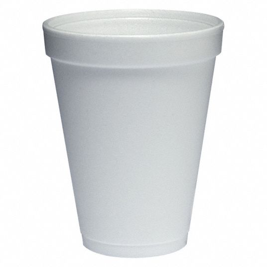 DART, 12 oz Capacity, White, Disposable Hot/Cold Cup - 1PTN5|12J12 ...