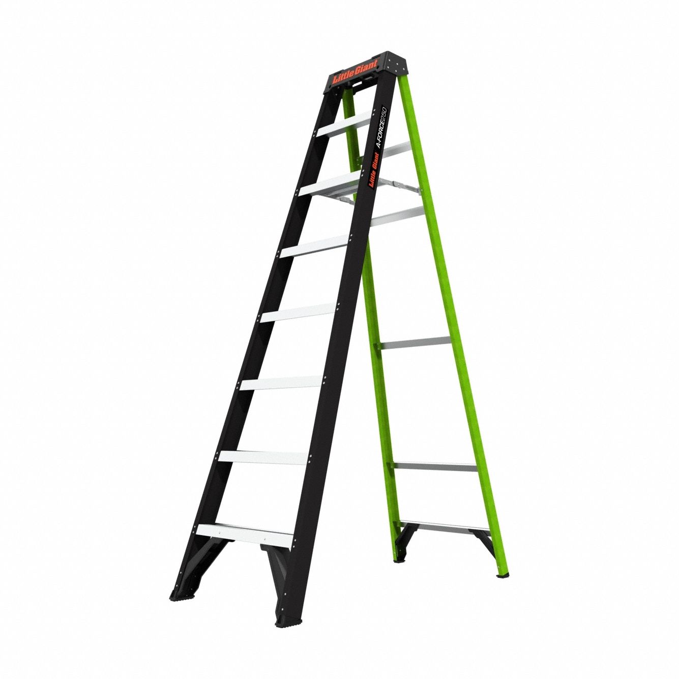 LITTLE GIANT, 8 ft Ladder Size, Fiberglass, Stepladder - 824WD1|15768 ...