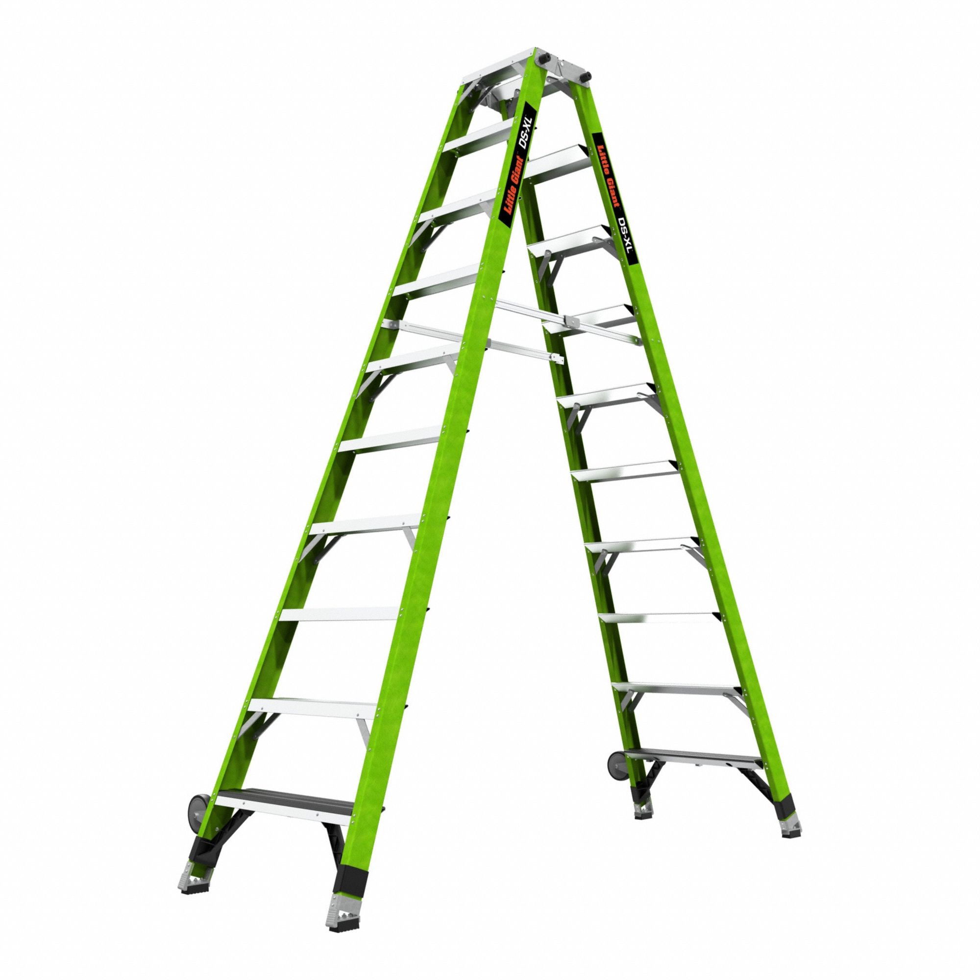 LITTLE GIANT LADDER SYSTEMS, LLC, 10 ft Ladder Size, Fiberglass ...