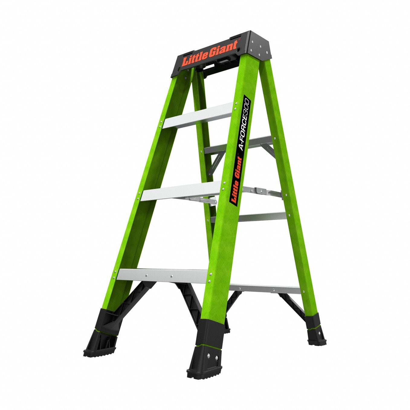 LITTLE GIANT, 4 ft Ladder Size, Fiberglass, Stepladder - 824WC8|15794 ...