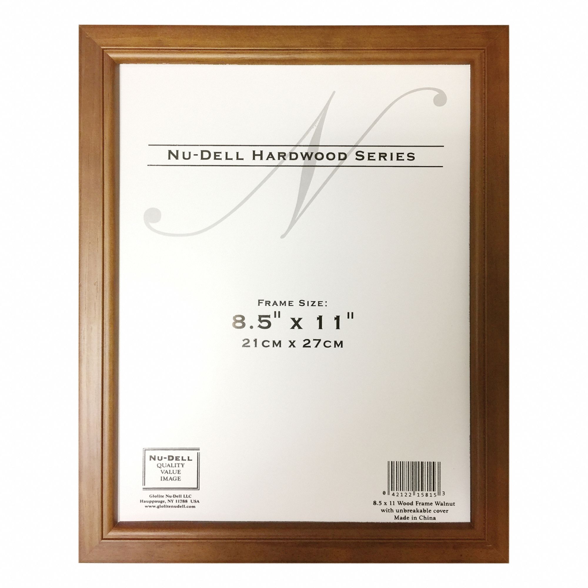 NUDELL, 8 1/2 in x 11 in, Brown, Certificate Frame - 5YGE5|15815 - Grainger