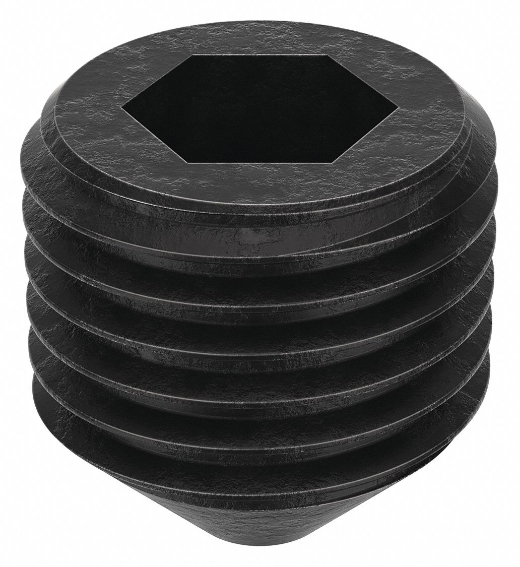 3/8"-24 Thread Size, 3/8 in Overall Lg, Socket Set Screw - 159H70 ...