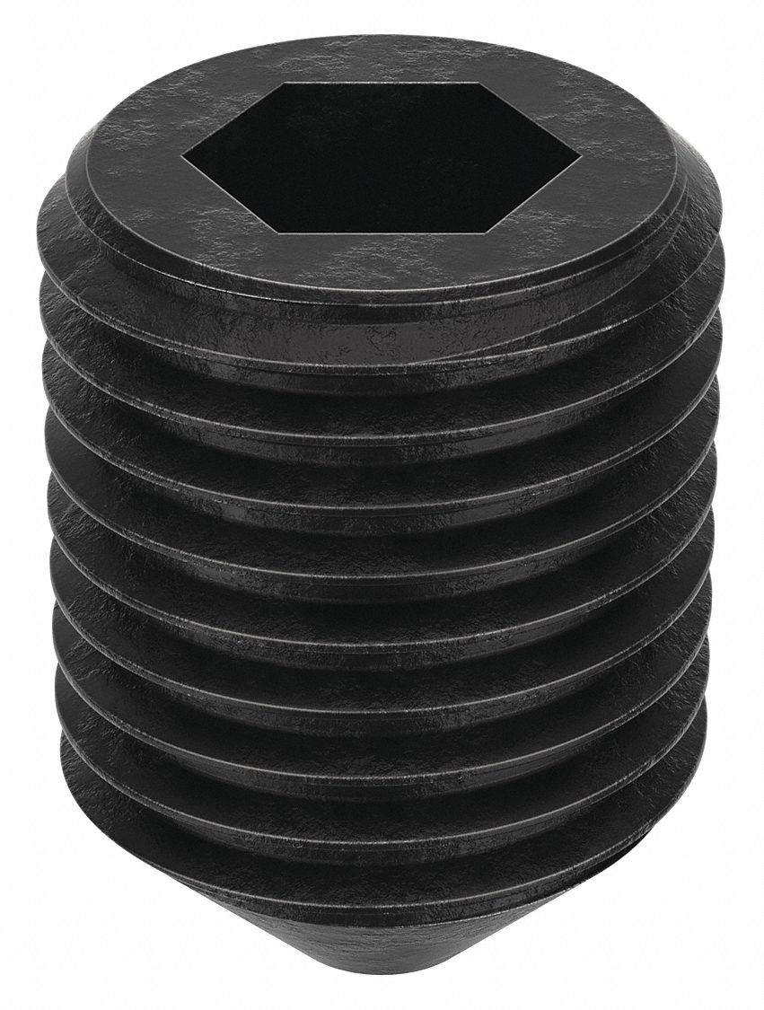 3/8"-24 Thread Size, 1/2 in Overall Lg, Socket Set Screw - 159H71 ...