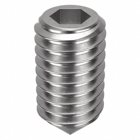 M6x1 Thread Size, 12 mm Overall Lg, Socket Set Screw - 159T58|L51250 ...