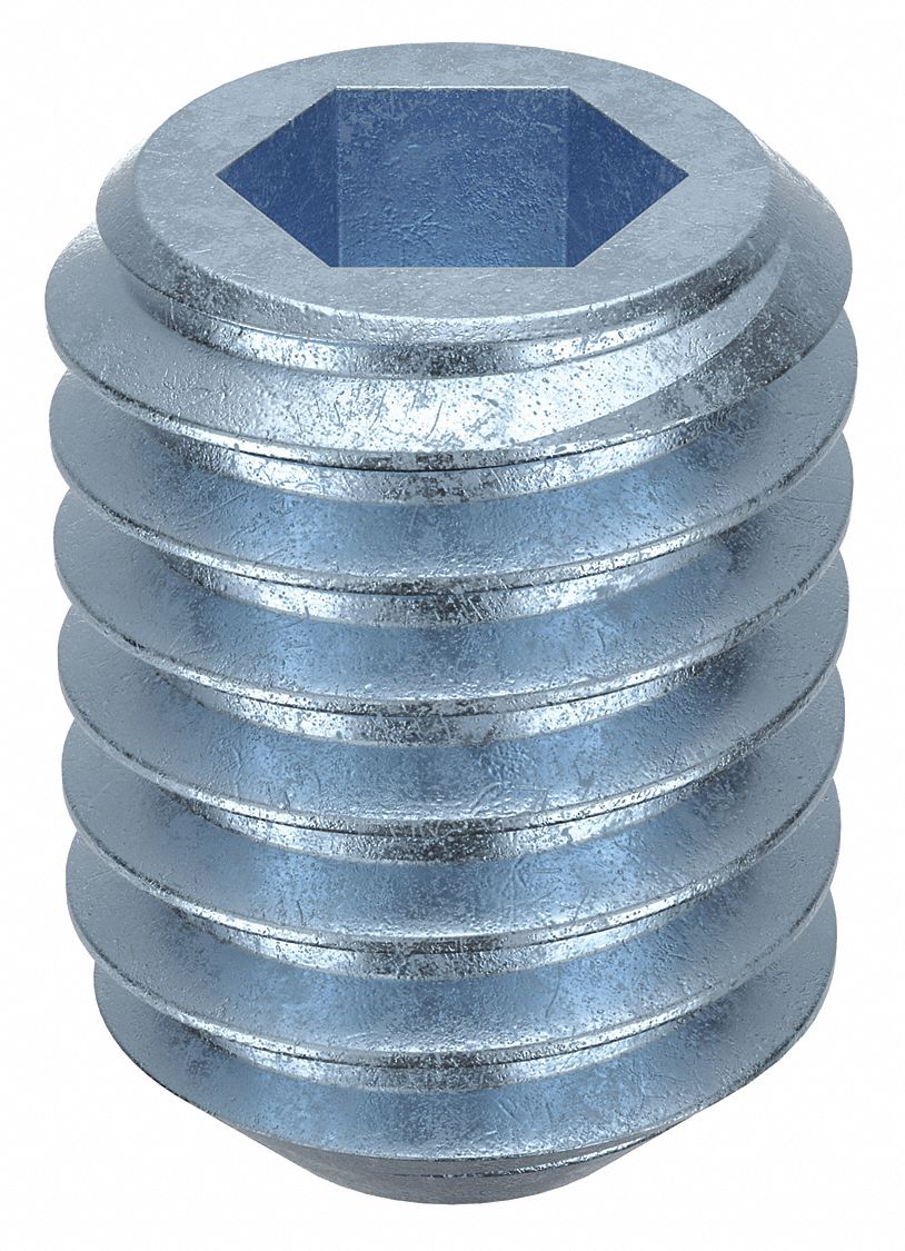 3/8"-16 Thread Size, 1/2 in Overall Lg, Socket Set Screw - 159V74 ...