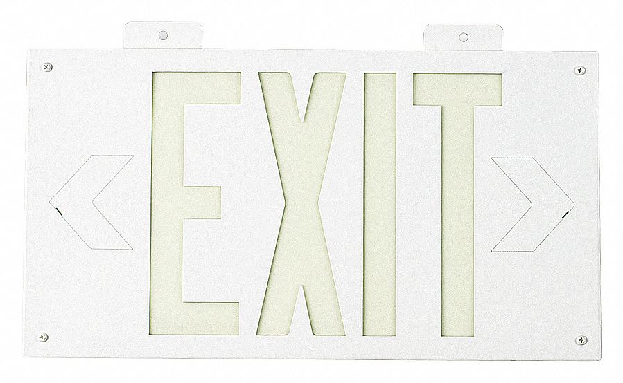BRADY WHITE WALL MOUNTED EXIT SIGN - 24267 - BDY80753B | 80753B ...