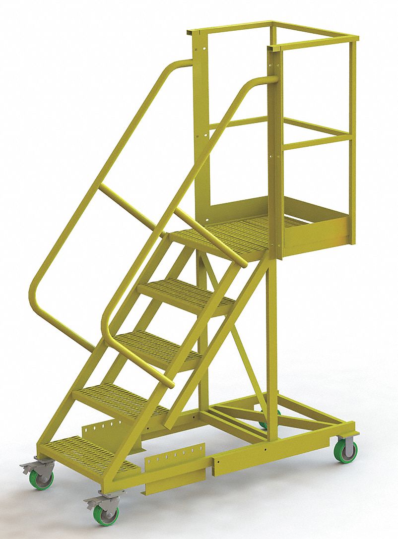 TRI-ARC, 4.2 ft Platform Ht, Unassembled, Rolling Cantilever Ladder ...