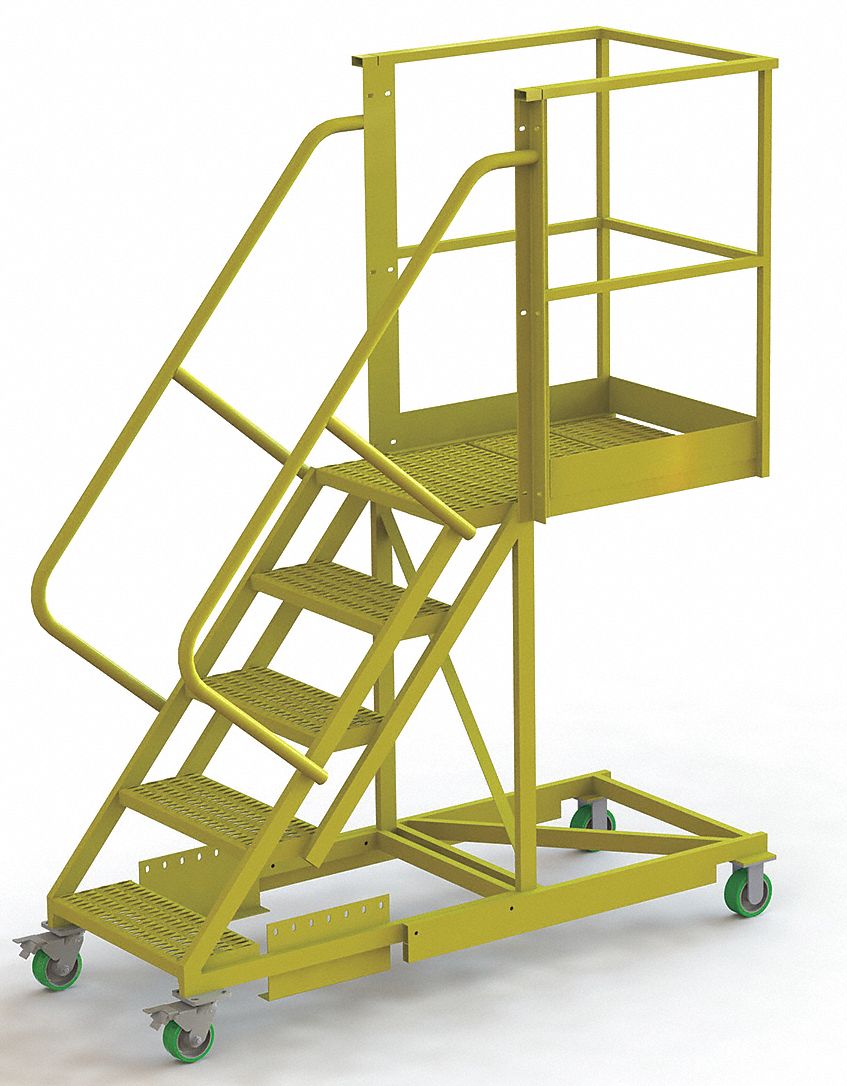 TRI-ARC, 4.2 ft Platform Ht, Unassembled, Rolling Cantilever Ladder ...