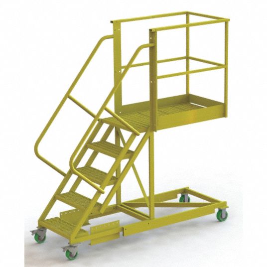 TRI-ARC, 4.2 ft Platform Ht, Unassembled, Rolling Cantilever Ladder ...