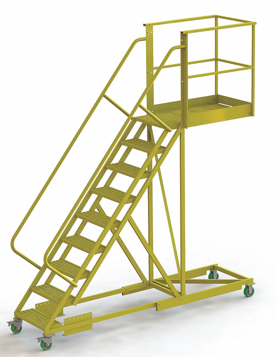 TRI-ARC, 7.5 ft Platform Ht, Unassembled, Rolling Cantilever Ladder ...