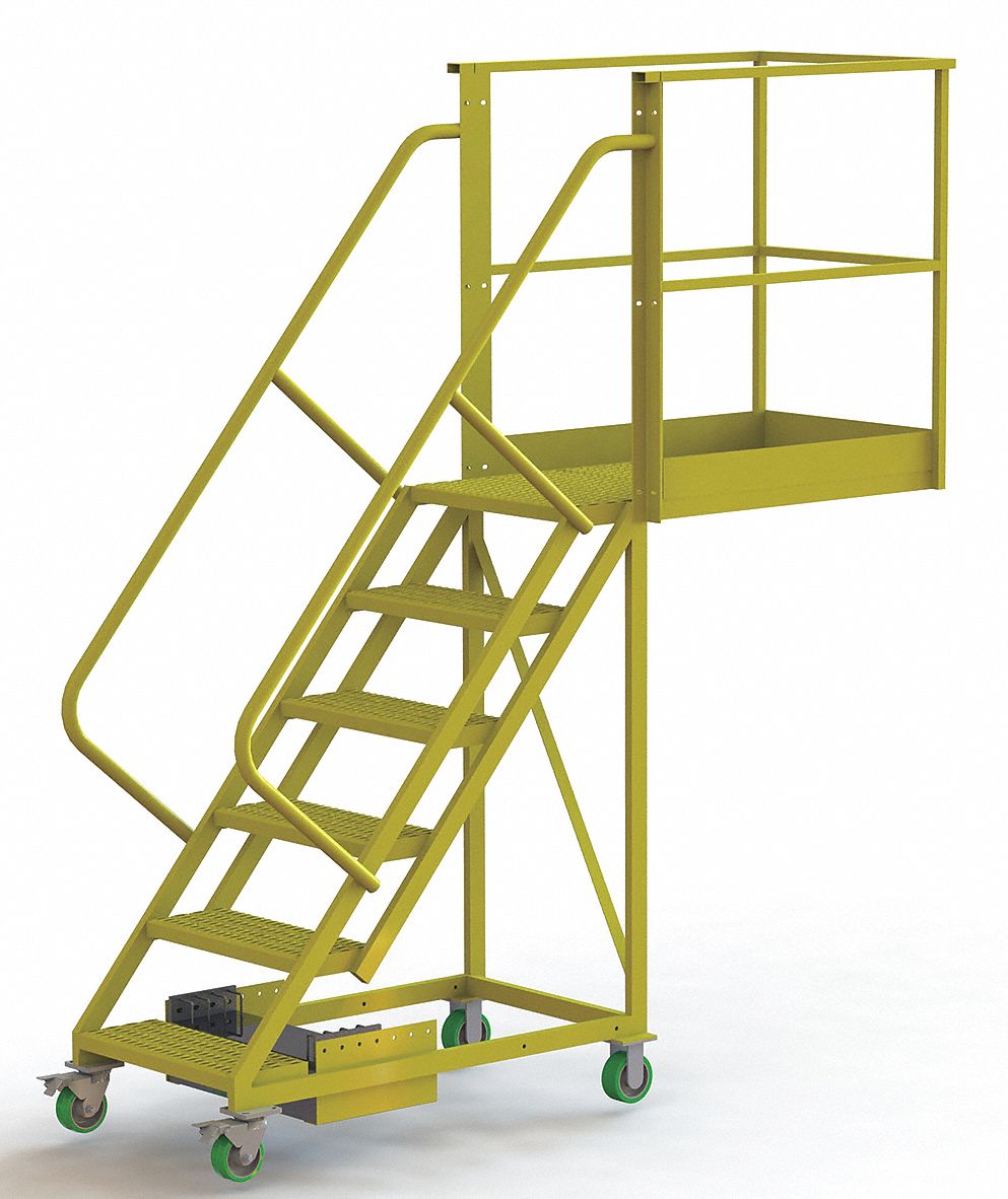 TRI-ARC, 5 ft Platform Ht, Unassembled, Rolling Cantilever Ladder ...