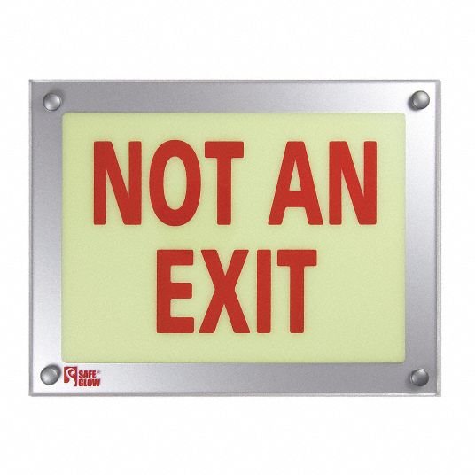 Aluminum, Plastic, Exit Sign, 12-5/32" Width, 9-11/32" Height, T-Bar ...