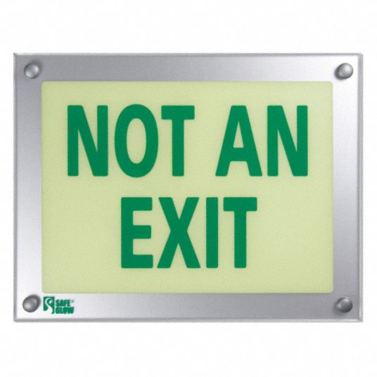 Aluminum, Plastic, Exit Sign, 12-5/32" Width, 9-11/32" Height, T-Bar ...