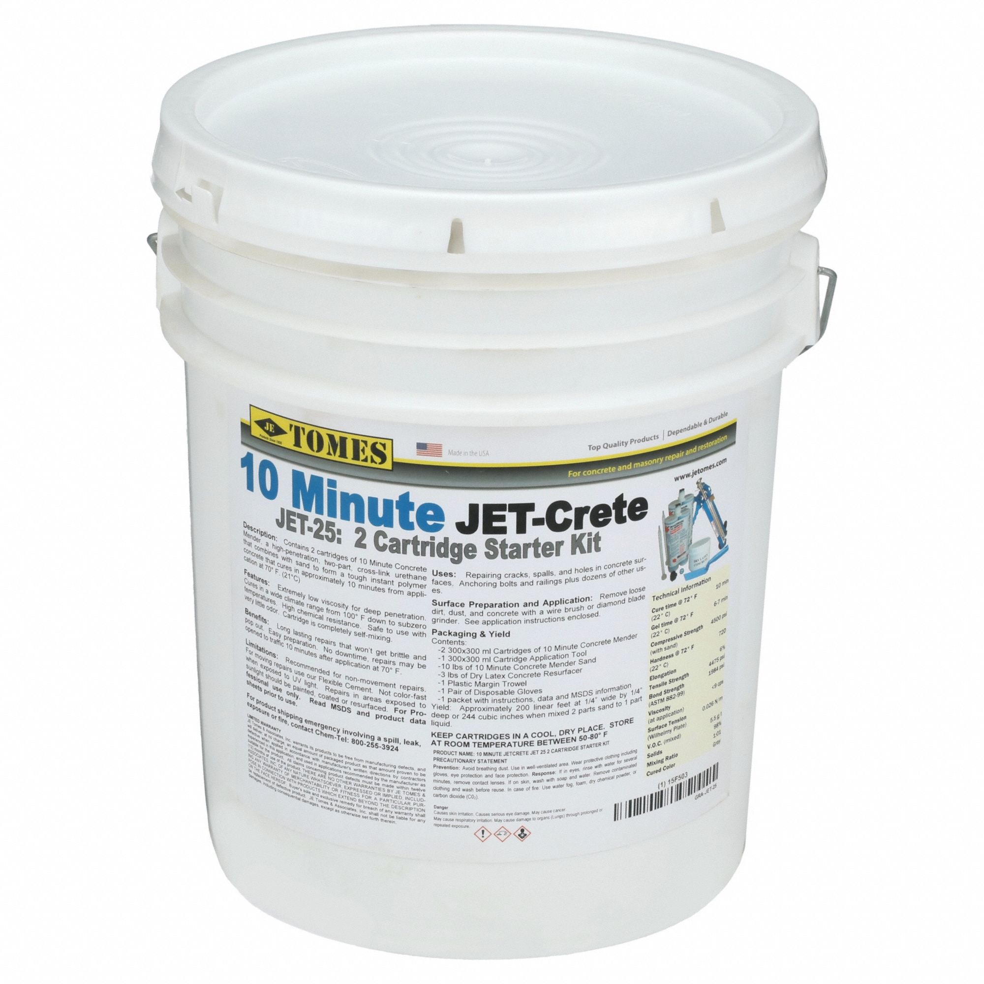 JE TOMES, JET-25, Polyurethane, Concrete Repair Compound - 15F503|JET ...