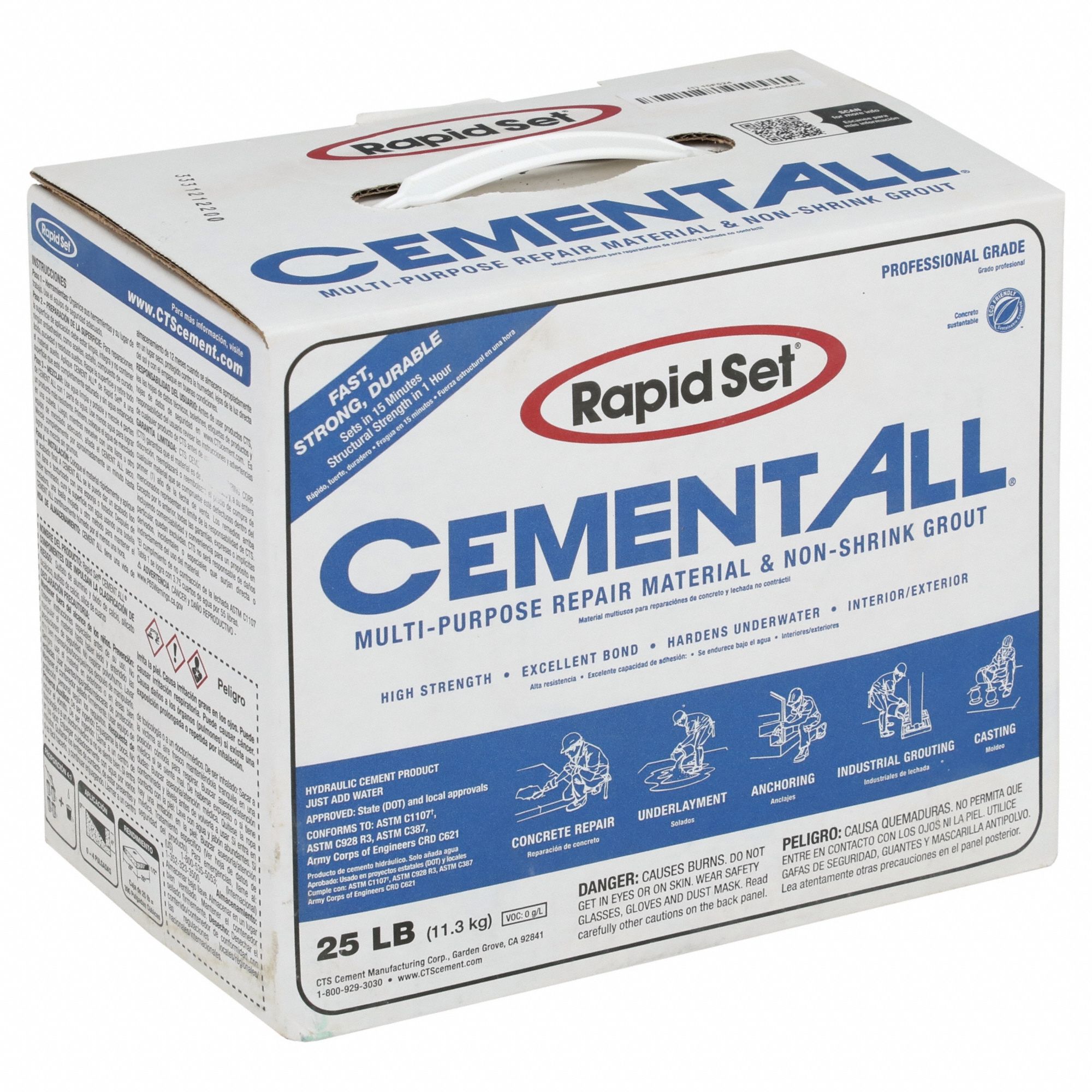 RAPID SET, Rapid Set, Cement, Concrete Repair Compound - 15F524|GRA ...