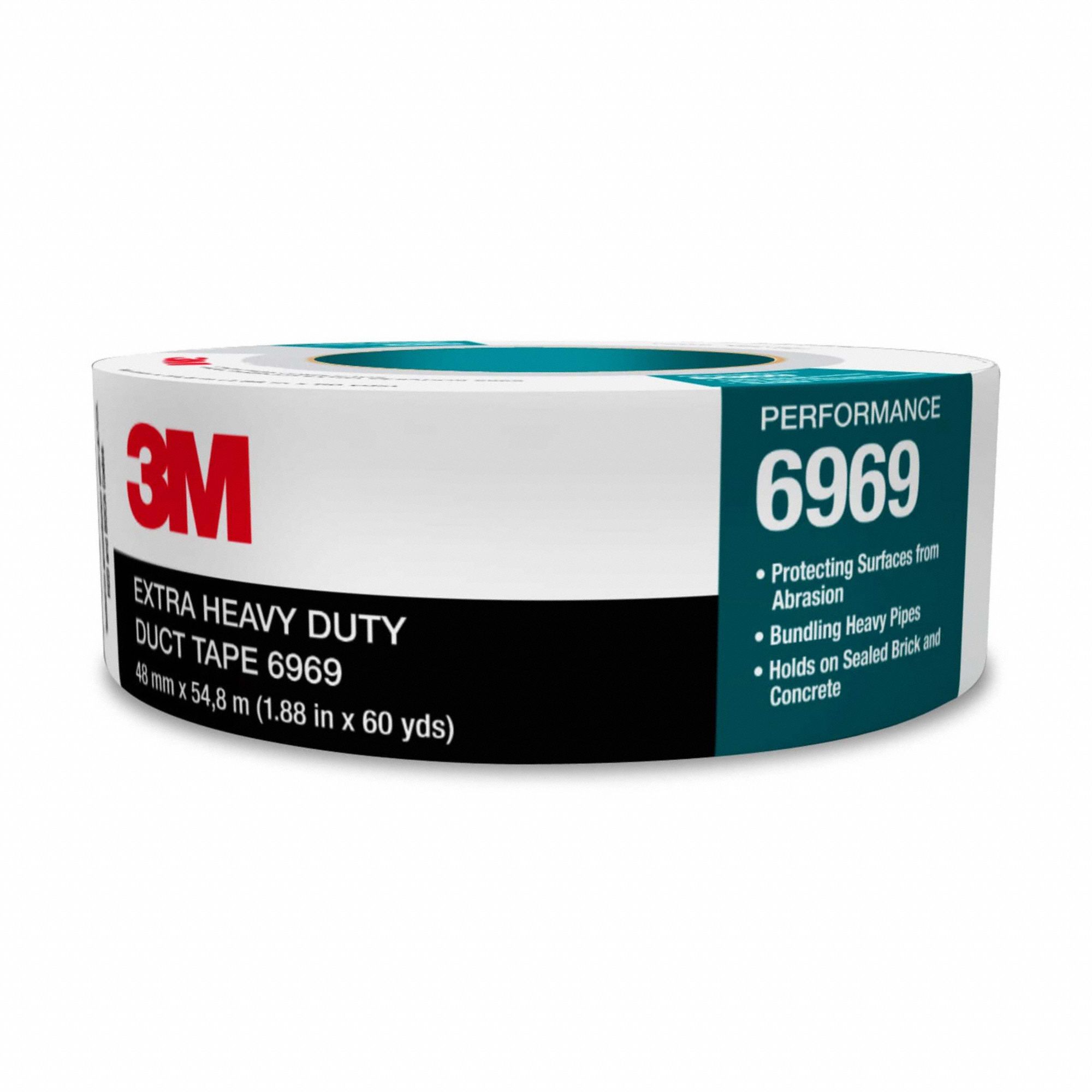 3M Duct Tape: 3M, Series 6969, Std Duty, 2 in x 60 yd, Black ...