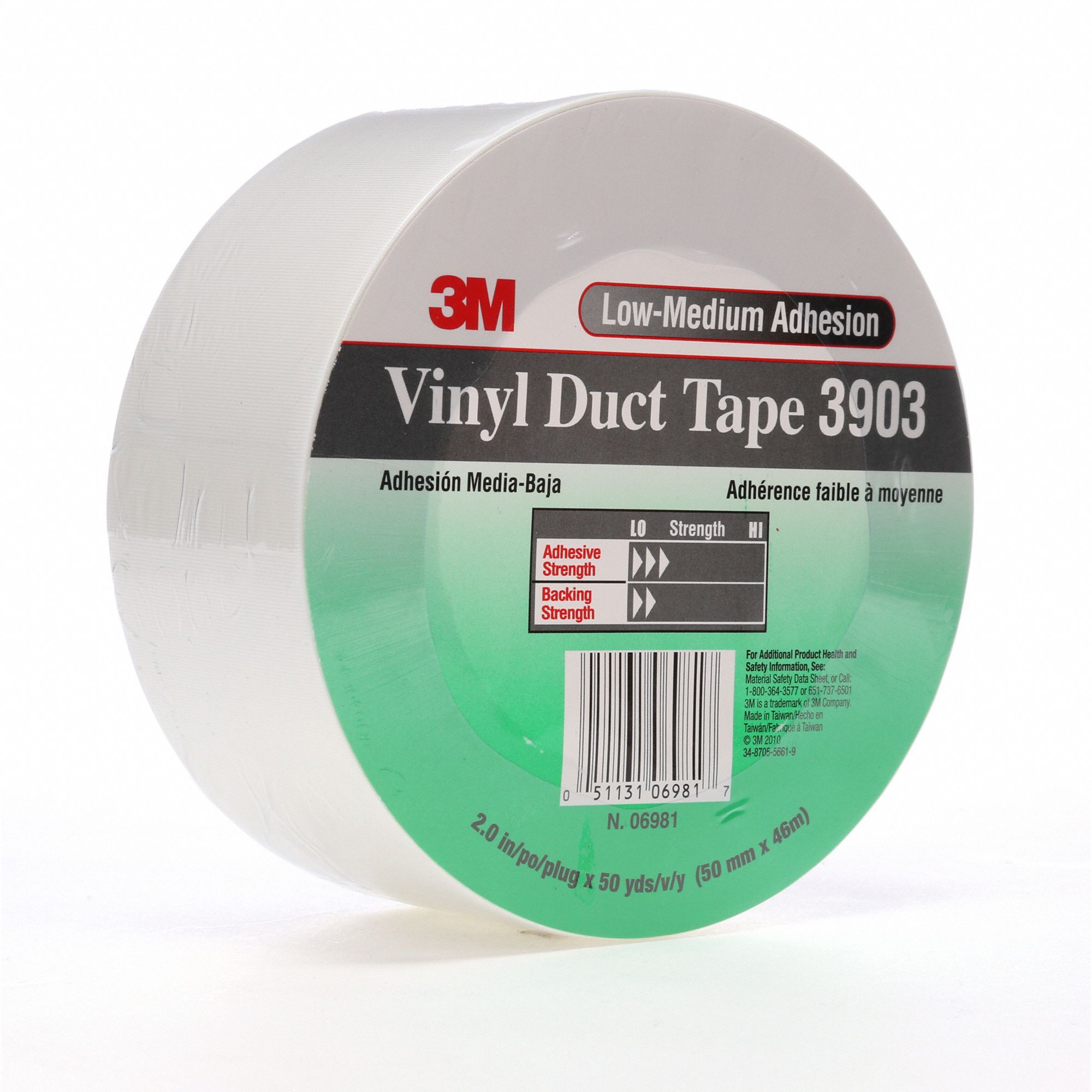 3M Duct Tape 3M Series 3903 Light Duty 2 In X 50 Yd White