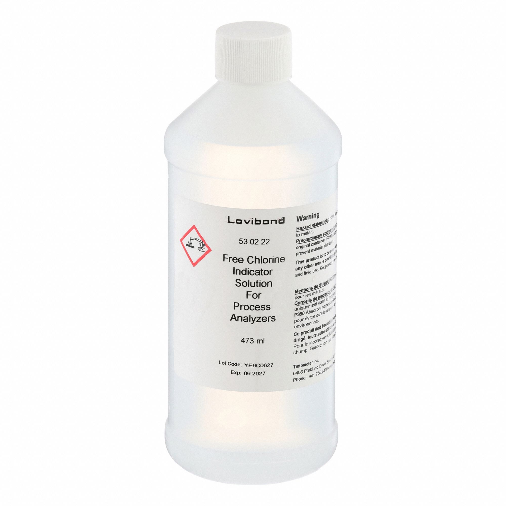 Lab, 473 mL, Free Chlorine Indicator Solution - 15F866|530222 - Grainger Lab, 473 mL, Free Chlorine Indicator Solution - 15F866|530222 - Grainger
