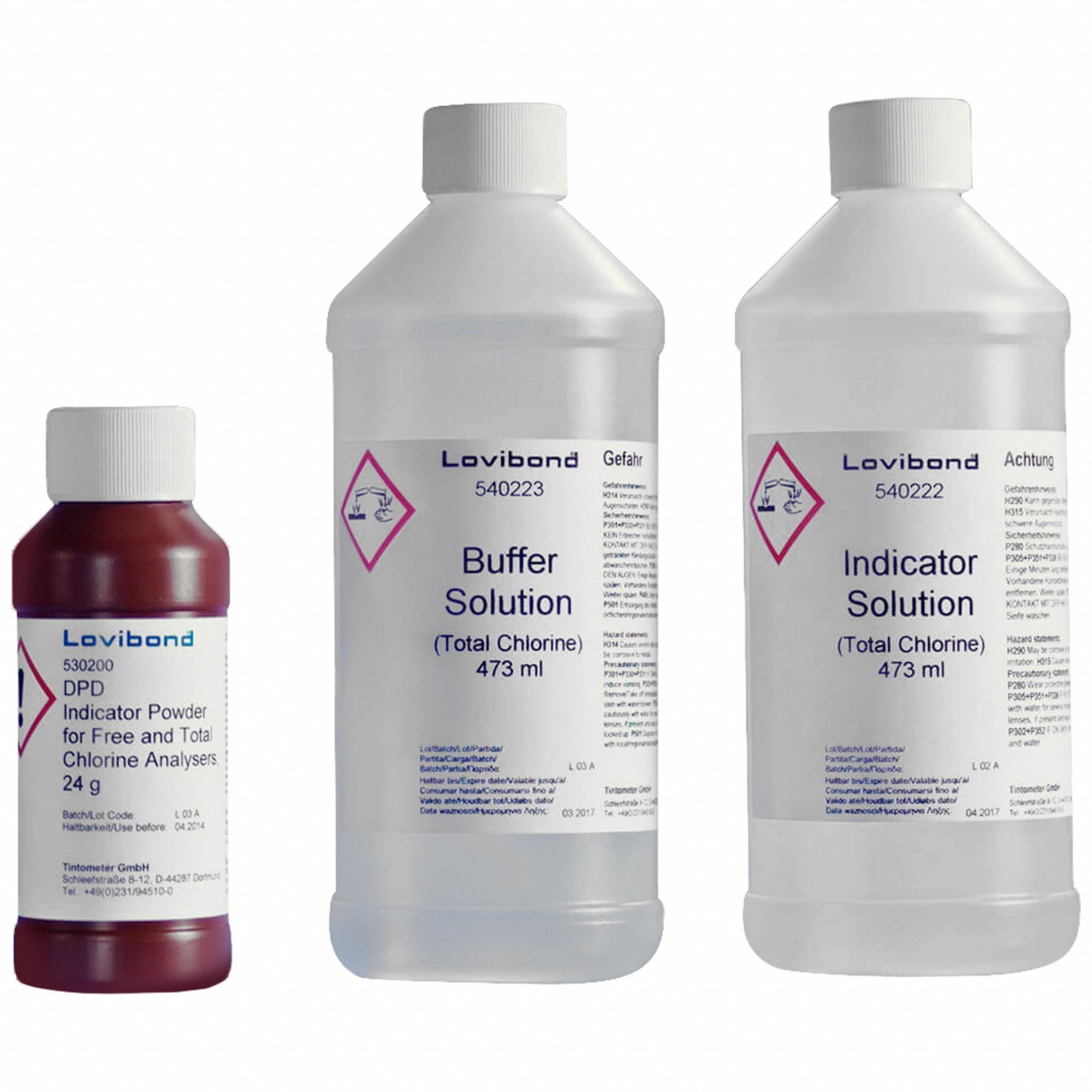 Lab, 473 mL, Buffer - DPD - Total Chlorine - 15F869|540223 - Grainger Lab, 473 mL, Buffer - DPD - Total Chlorine - 15F869|540223 - Grainger