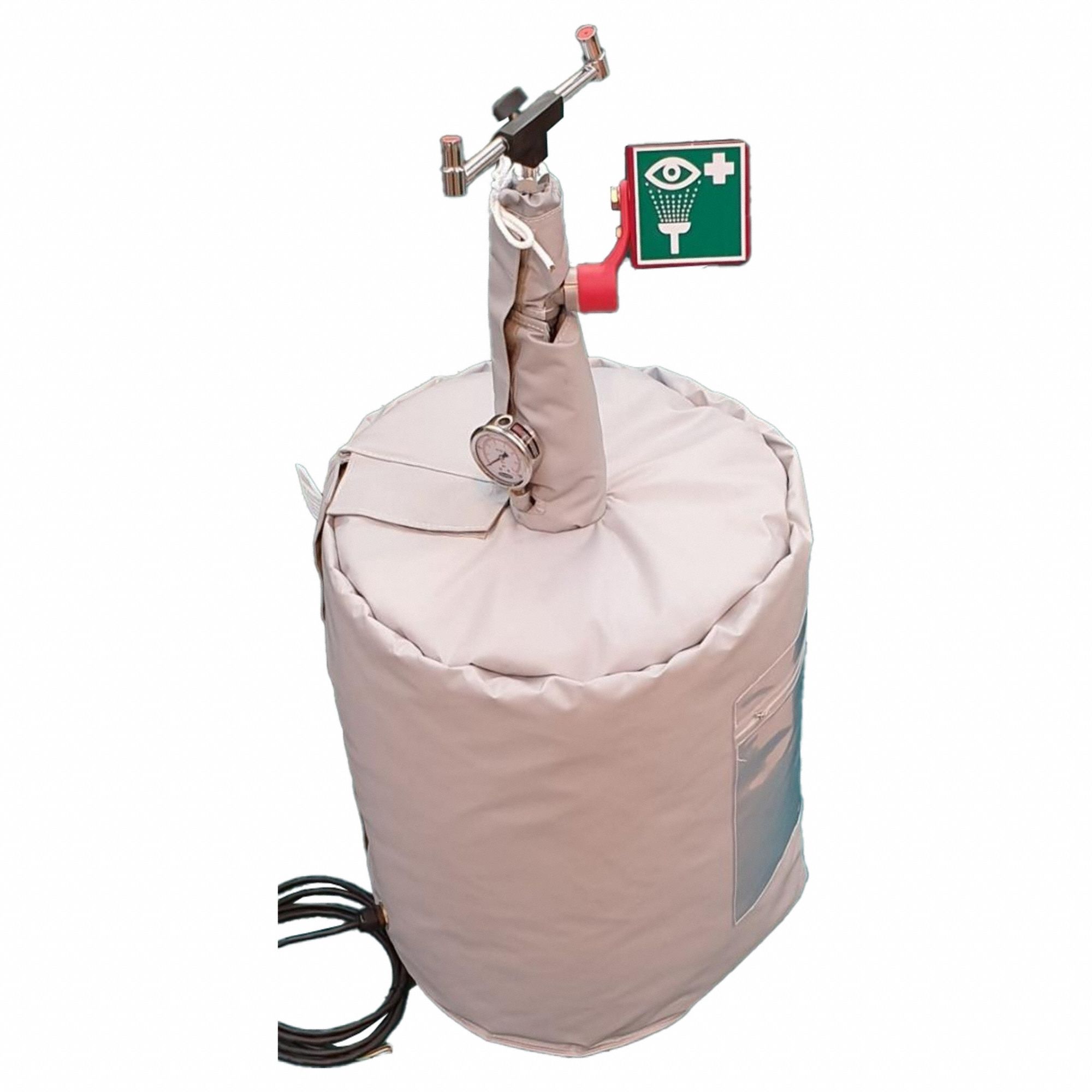 HUGHES, PVC Coated Polyester, Beige, Portable Eyewash Blanket - 817V37 ...