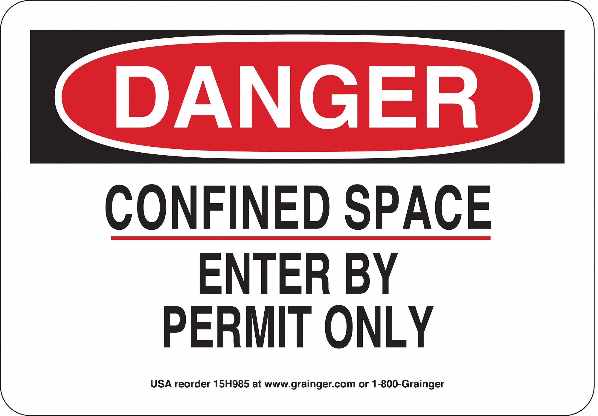 Sign, Aluminum, English - Grainger