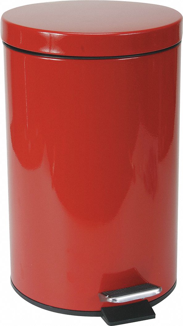 TOUGH GUY ROUND STEP ON CONTAINER RED 3-1/2G - Trash Cans - GGJ4PGJ2 ...