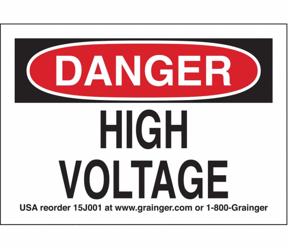 CONDOR Letrero, Encabezado: Danger, Material Vinilo, Altura 3-1/2 ...