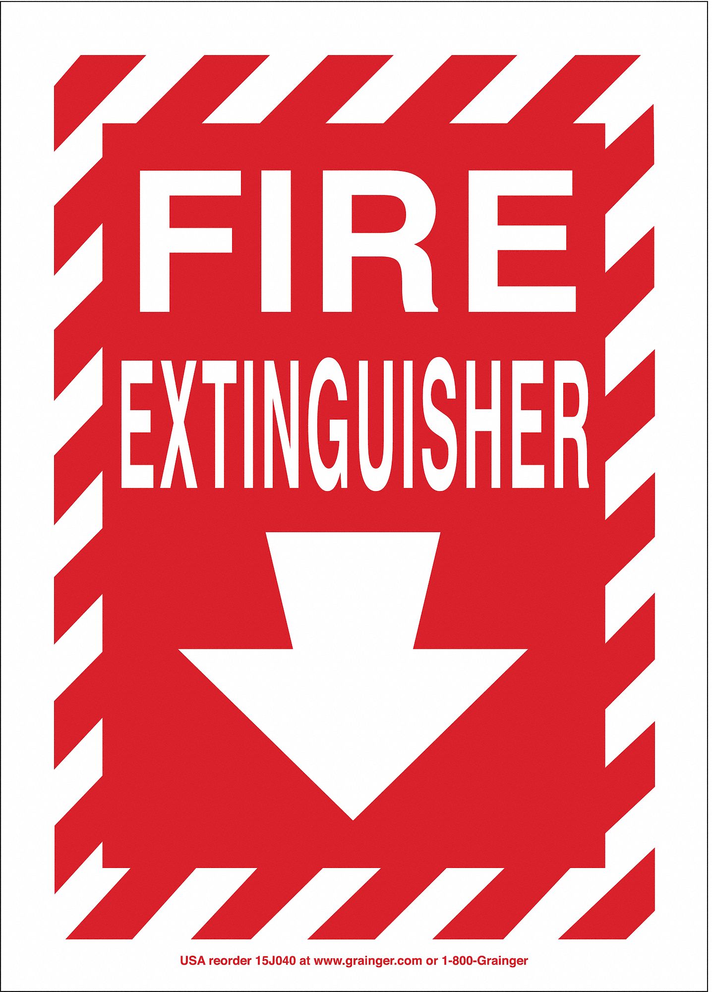 Vinyl, Adhesive Sign Mounting, Fire Extinguisher Sign - 15J040|15J040 ...