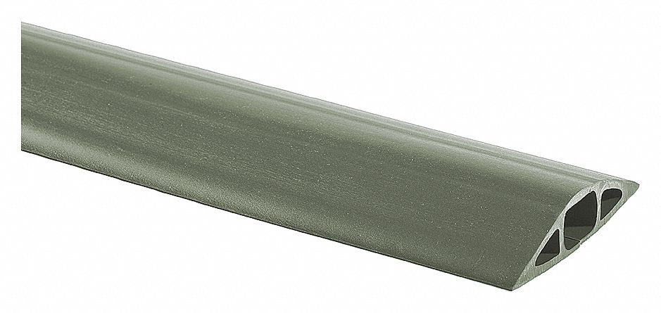 HUBBELL WIRING DEVICE-KELLEMS FLOORTRAK 3 CABLE PROTECTOR, PVC, GREY, 3 ...